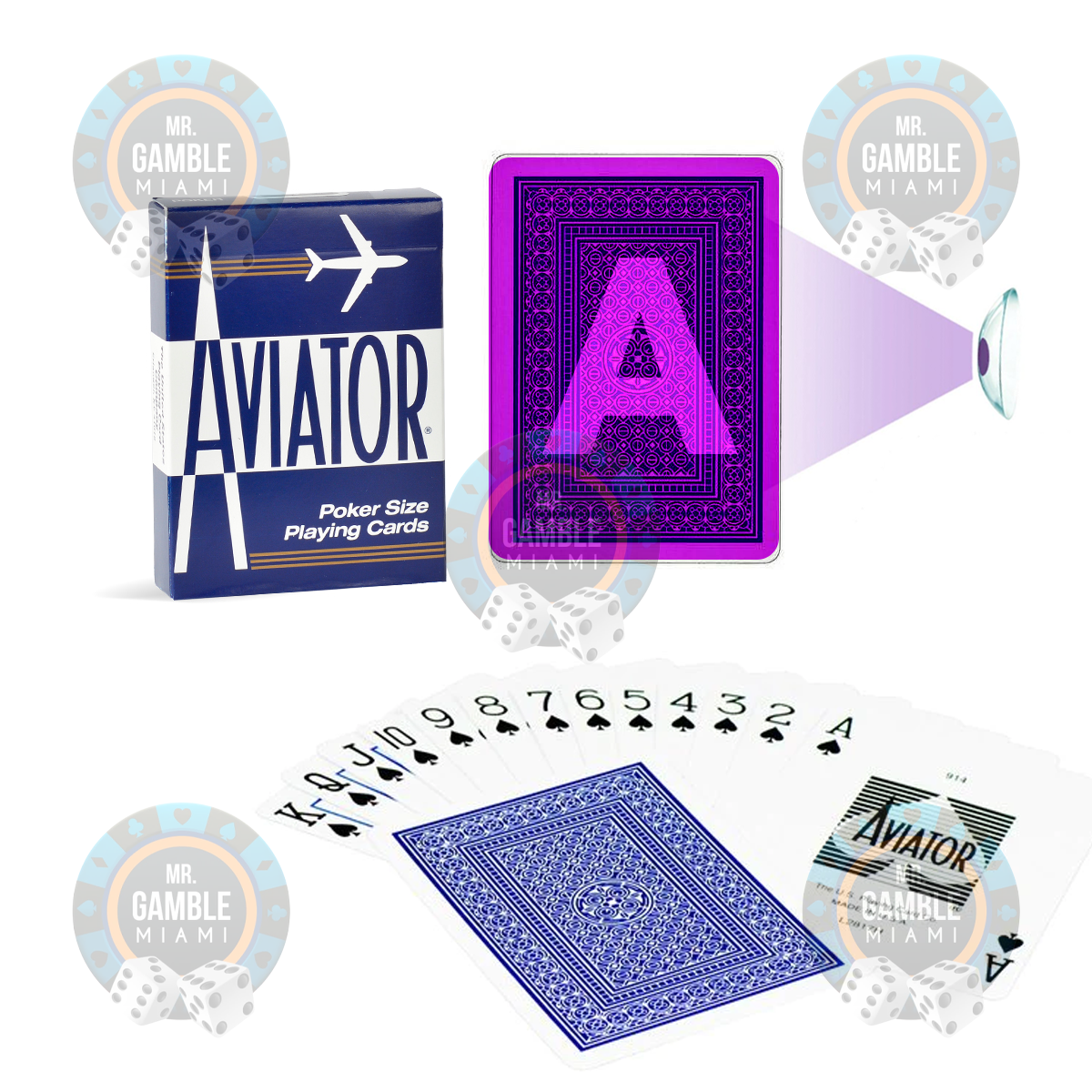 Aviator Standard Infrared Marked Cards | Poker Cheating Devices – Mr. G ...